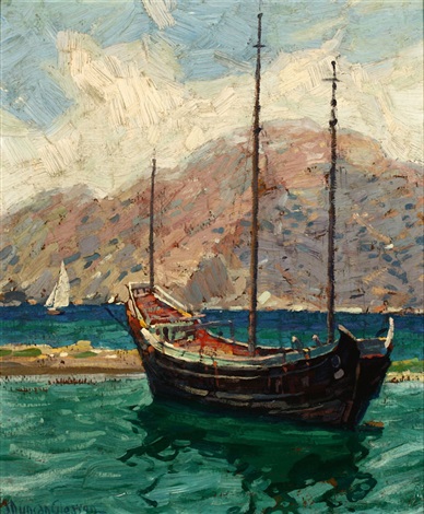 Chinese junk Ning-Po in Cat Harbor, Catalina by Joe Duncan Gleason on ...