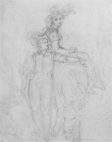 A self-portrait of the artist and his wife, Maria Cosway by Richard ...