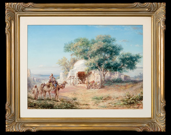 Arabs at caravanserai by Paul Pascal on artnet