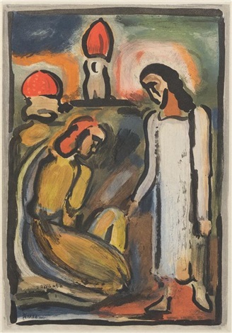 Christ et la Sainte Femme from Passion, 1936 by Georges Rouault on artnet
