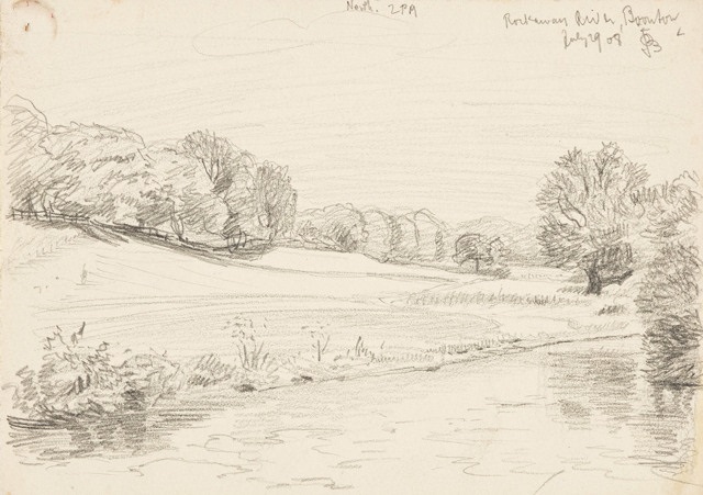 Group of 4 landscape pencil drawings by Oscar Florianus Bluemner on artnet