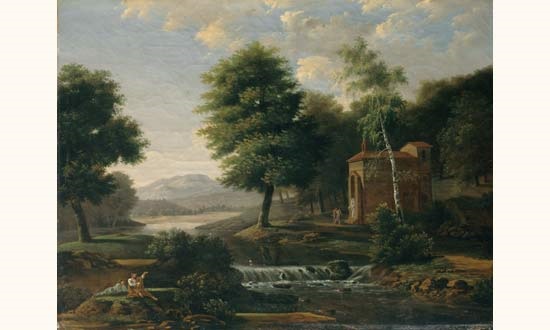 Personnages dans un paysage by Jacques Antoine Vallin on artnet