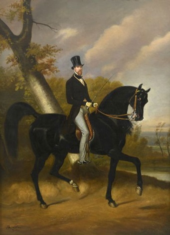 Portrait présumé dAlfred de Musset à cheval by Philippe Ledieu on artnet