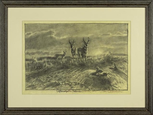 SET OF TWO REMINGTON CALENDAR SKETCHES by Tom Beecham on artnet