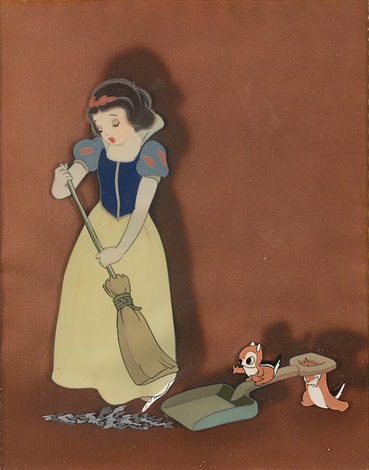 A celluloid of Snow White from Snow White and the Seven Dwarfs by Walt ...