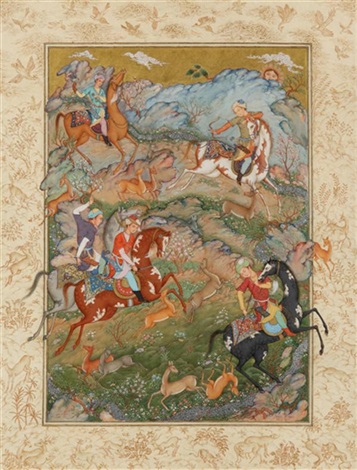 Scène de chasse au fauconnier by Abbas Moayeri on artnet