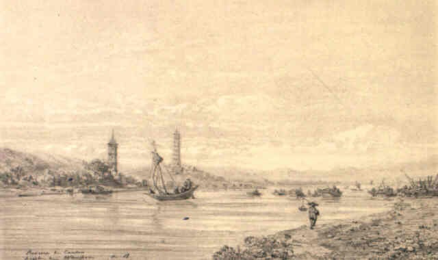 The Canton River at Whampoa by Auguste Borget on artnet