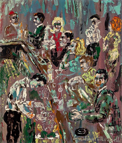 Untitled Bar Scene. by Wadsworth A. Jarrell on artnet