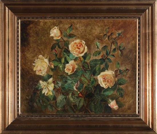 A flowering rosebush by Olaf August Hermansen on artnet