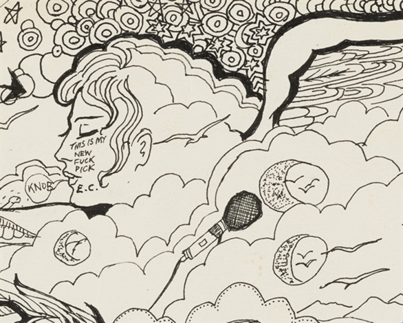 A collaborative psychedelic drawing, circa 1975 by Eric Clapton, Ginger ...