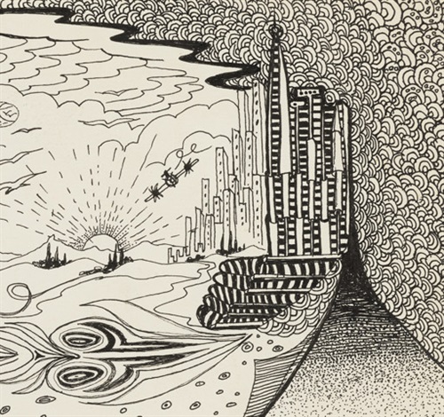 A collaborative psychedelic drawing, circa 1975 by Eric Clapton, Ginger ...