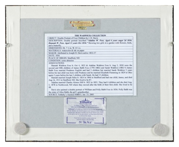 Adaline and Hannah Foss of Strafford, New Hampshire by Joseph H. Davis ...