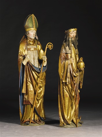 Saint Luzius, bishop of Chur and Saint Blasius, bishop of Armenia 2 ...