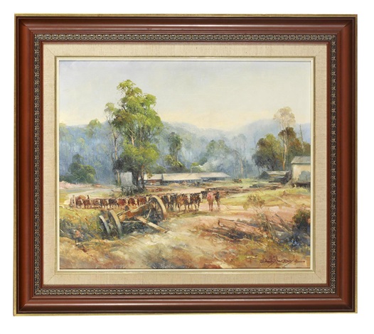 The Bullock Train Hauling Timber by D'Arcy W. Doyle on artnet