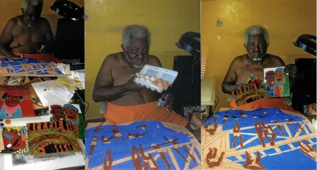 The Curvey A Swimming Hole for Playing Hookey from School by Winfred Rembert on artnet