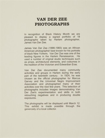 James Van Der Zee Eighteen Photographs by James Van Der Zee on artnet