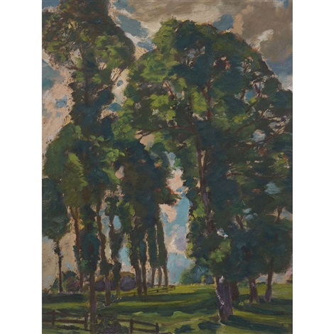 LANDSCAPE WITH TREES POTTERS BAR by Harry Rutherford on artnet