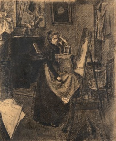 Lartiste dans son atelier. by Anna Bilińska-Bohdanowicz on artnet