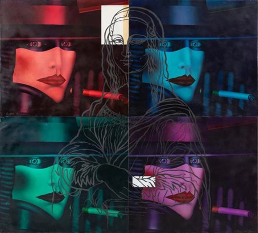 Mona Lisa this in one of the seven artworks from New York Walls series ...