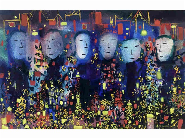 An array of figures by Janet Mitchell on artnet