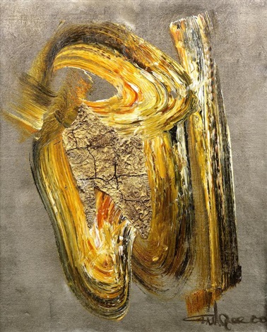 Untitled Abstract Both works same dimensions 2 works by Ismail Gulgee ...