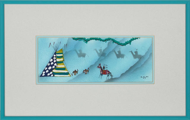 Three Ben Nelson Ahn Hia Ohm watercolor paintings The Horse Thief, She ...