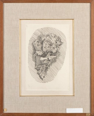 Fiori in un cornetto su fondo ovoidale by Giorgio Morandi on artnet