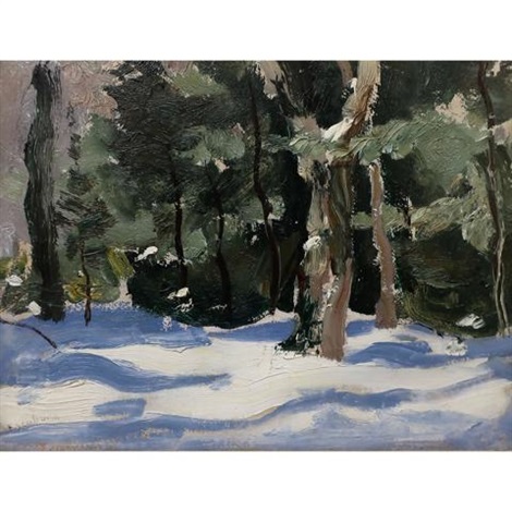 WINTER SUNLIGHT AT THE FOREST EDGE by Frederick Simpson Coburn on artnet