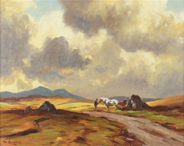 COLLECTING TURF, DONEGAL by Donal McNaughton on artnet