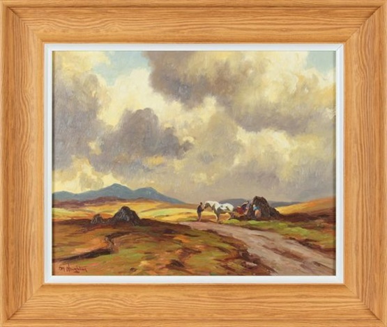 COLLECTING TURF, DONEGAL by Donal McNaughton on artnet