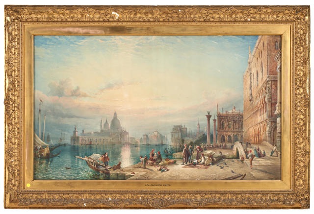 The Riva degli Schiavoni, Venice, with Santa Maria della Salute Beyond ...