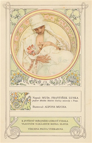 SLAVIA STAROSTLIVYM MATKAM. Motherhood pamphlet. 1934. by Alphonse ...