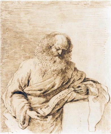 The Prophet Isaiah reading from a scroll by Guercino on artnet