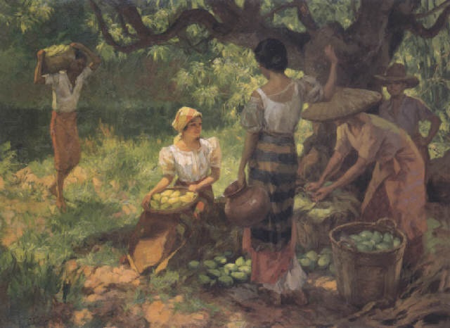 Under the mango tree by Fernando Amorsolo on artnet