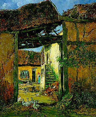 La basse-cour à Gassy Eure by Alexandre René Veron on artnet
