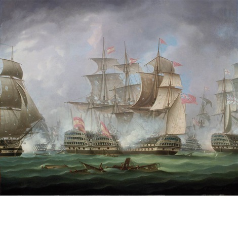 Nelsons Patent Bridge for Boarding First Rates at the Battle of Cape St ...