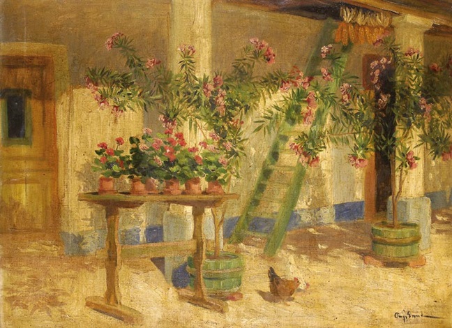 Napfényes udvar by Emil Pap on artnet