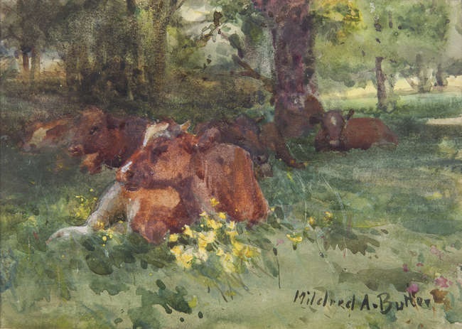 Cows in Kilmurry Woods by Mildred Anne Butler on artnet