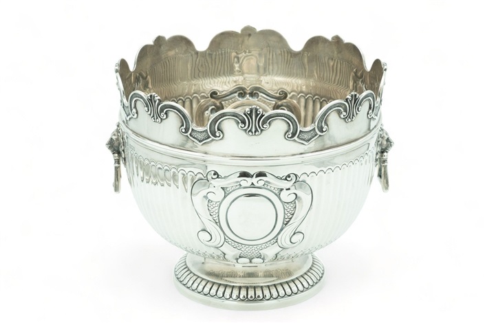 William Hutton Sons London, England Sterling Silver Monteith Bowl, 1900 ...