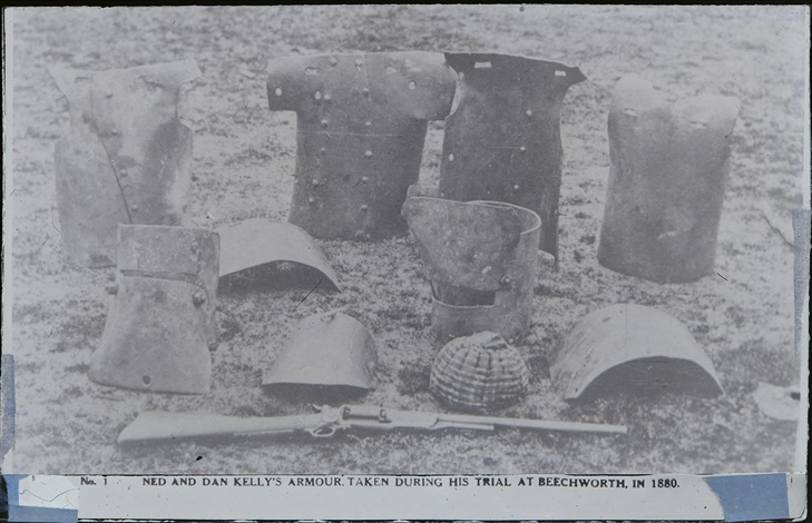 A WET PLATE NEGATIVE OF THE KELLY GANG ARMOUR by Oswald Madeley on artnet
