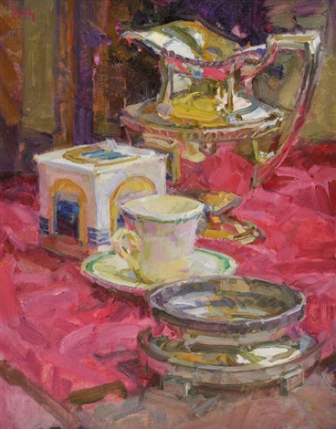Still life with pitcher and cup by Mark Daily on artnet
