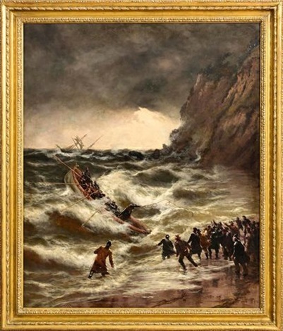 Return of the Shanklin Lifeboat by Thomas Rose Miles on artnet
