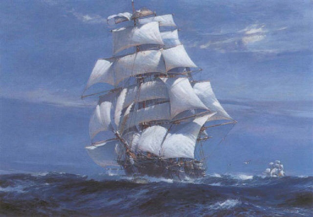 Ariel and Taeping, Tea Race, 1866. Ariel leading by Jack Spurling on artnet