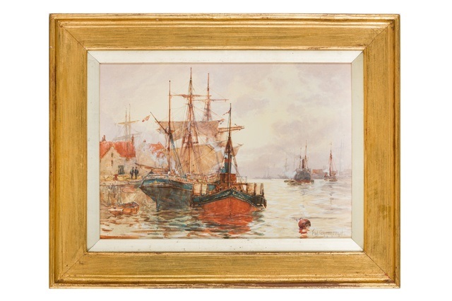 Paddle Steamers in the Port of London by Frederick William Scarborough ...