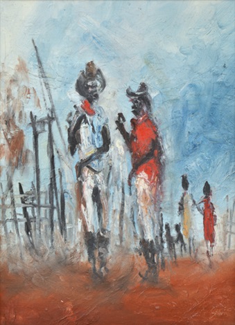 Aboriginal Stockboys, Northern Territory by Hugh David Sawrey on artnet
