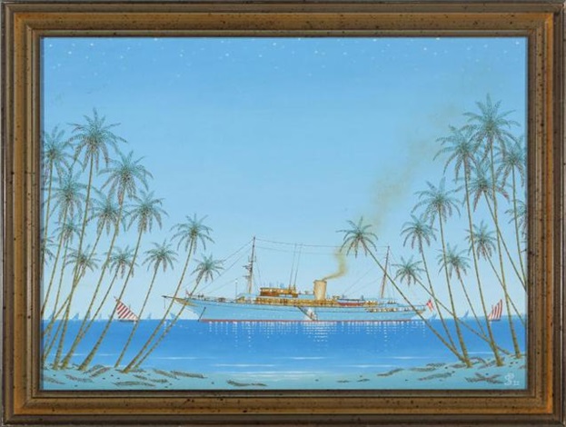 The Royal Yacht Dannebrog in the Caribbean by Peter Storck on artnet