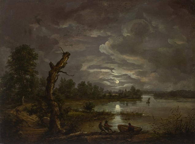 Esrom Lake, Moonlight by Johan Christian Dahl on artnet