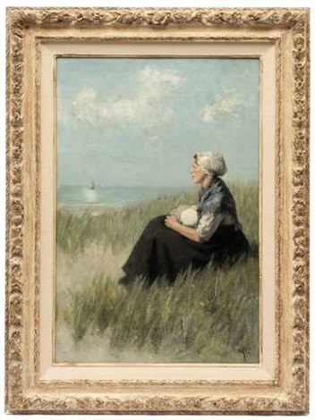 Mother and child in the dunes by David Adolf Constant Artz on artnet