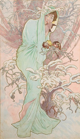 Winter, from The Seasons by Alphonse Mucha on artnet