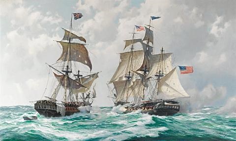 The capture of H.M.S. Macedonian by the American frigate United States ...